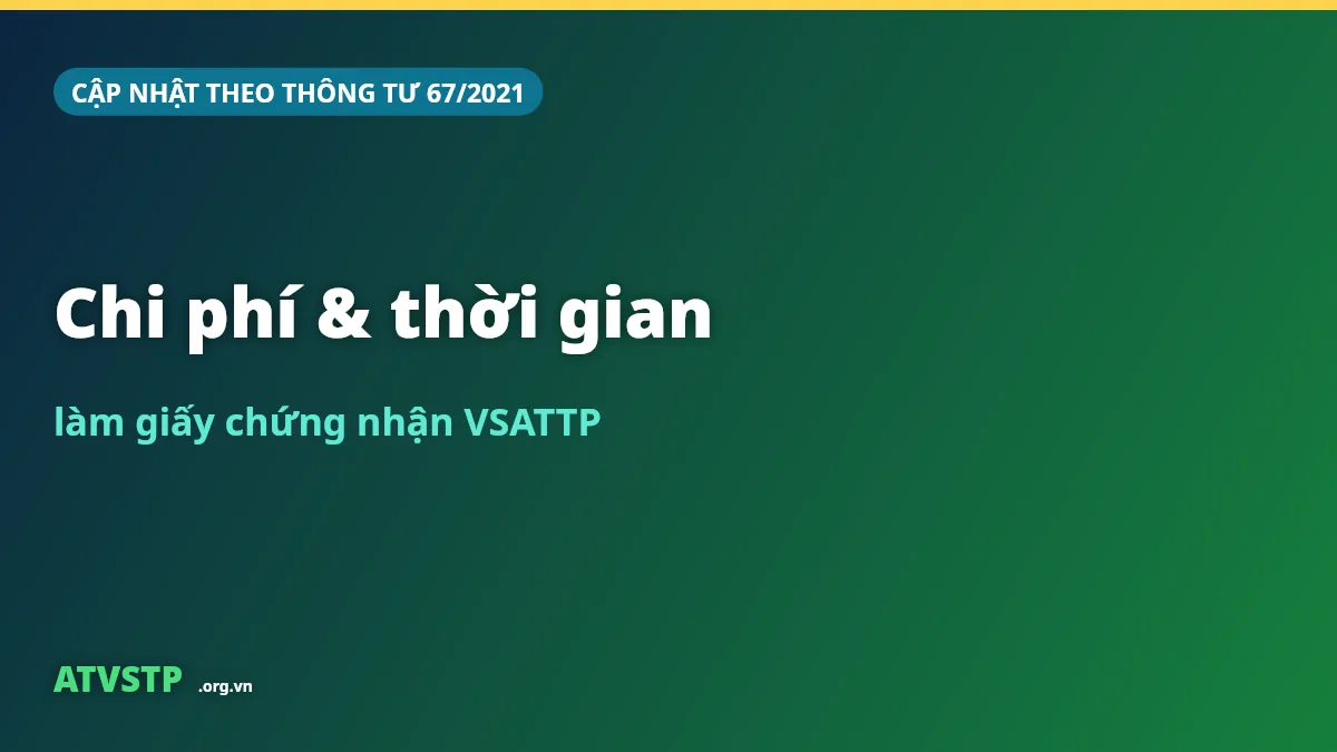 Chi phí & thời gian làm giấy chứng nhận VSATTP 2026